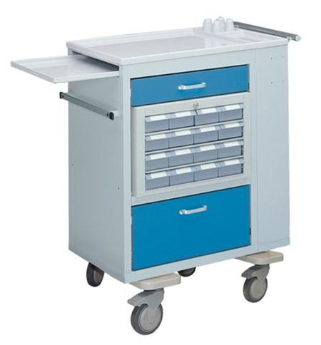 Dual-Sized Medication Cart w 2 Removeable Cassets and Bins - Crash ...
